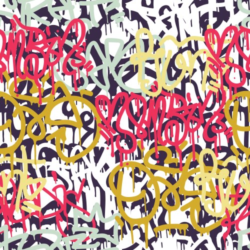 Graffiti word seamless pattern Royalty Free Vector Image