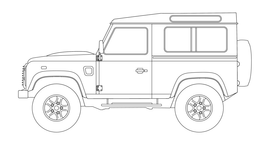 Land rover defender Royalty Free Vector Image - VectorStock