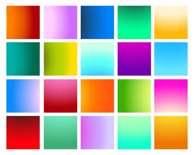 Neon color gradient background set Royalty Free Vector Image