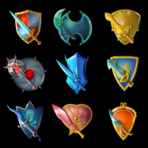 Cartoon game elements composition Royalty Free Vector Image