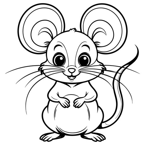 Cute Cartoon Bunny Coloring Page – Royalty-Free Vector | VectorStock