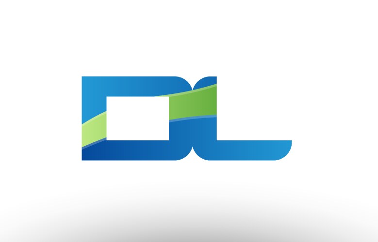 Ld letter icon concept Royalty Free Vector Image