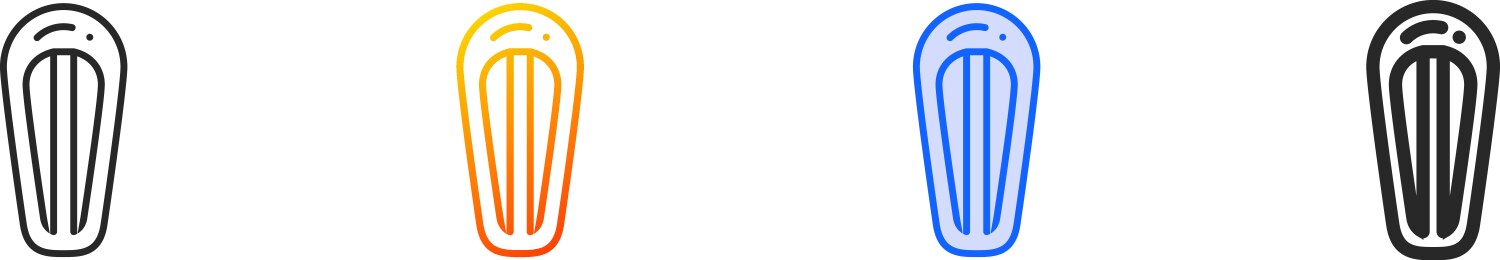 Learner iconthin linear gradient blue stroke Vector Image