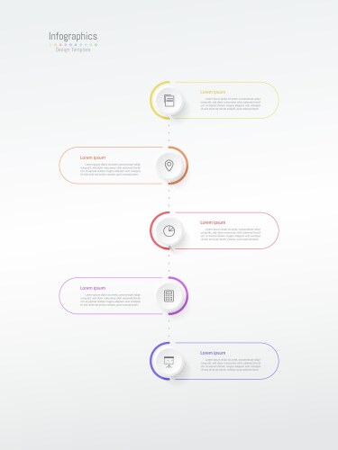 Infographic 5 options design elements Royalty Free Vector