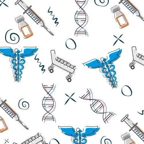 Medical icon pattern background Royalty Free Vector Image