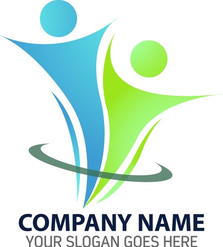 Teamwork flower with leafs logo Royalty Free Vector Image Teamwork flower with leafs logo Royalty Free Vector Image