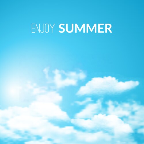 Happy New Year 2026 - Blue Sky & Clouds – Royalty-Free Vector | VectorStock