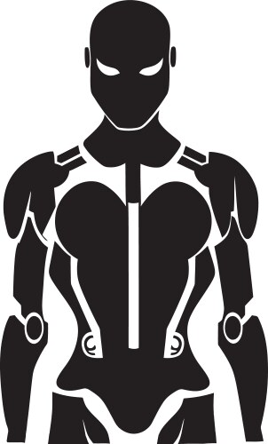 Cyberbot android logo robogenius futuristic design