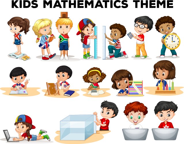Math Kids Vector Images (over 36,000)