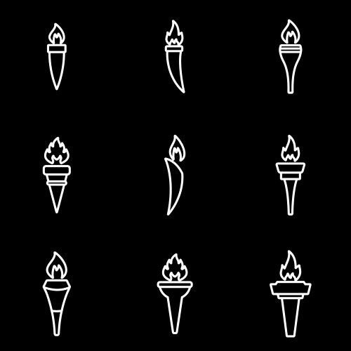 Torch Line Icon Vector Images (over 7,900)