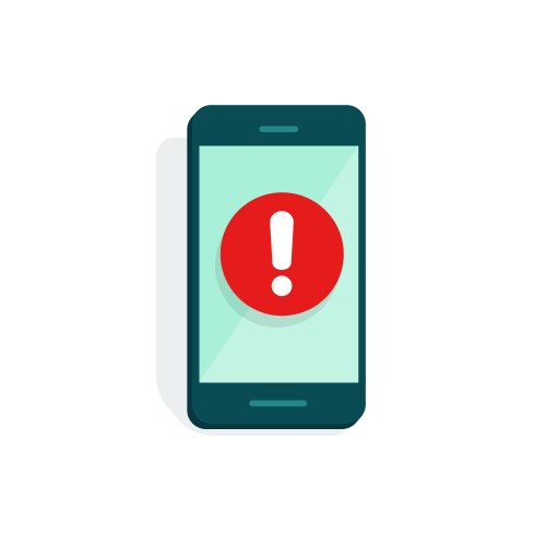 Hand holding mobile phone in vertical position Vector Image