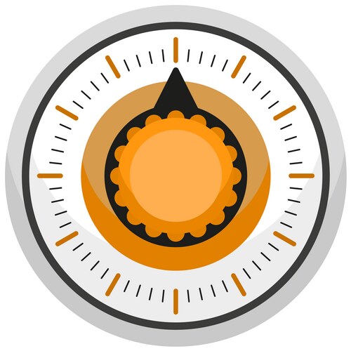 Turn off timer button icon outline style Vector Image