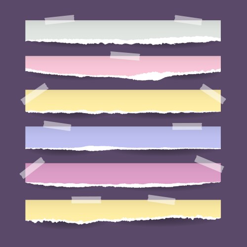 Realistic torn papers collection Royalty Free Vector Image