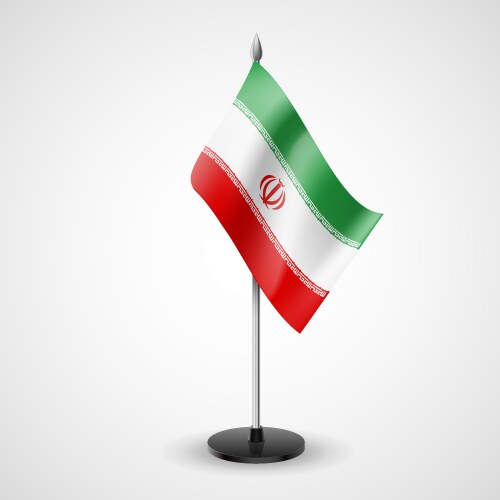 Iran flag on a white Royalty Free Vector Image