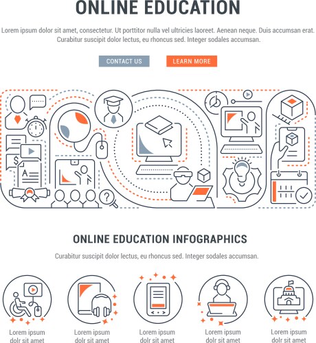 Lesson icons for education graphic design Vector Image