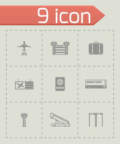 Airport sign set Royalty Free Vector Image - VectorStock