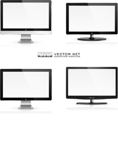 Realistic of computer monitor Royalty Free Vector Image