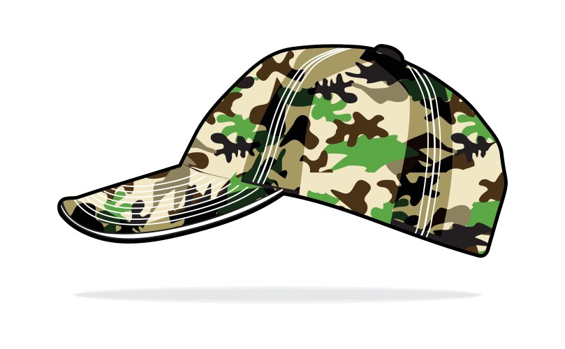 Abstract baseball cap from a splash watercolor Vector Image