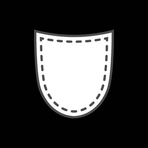 Icon shield with gold edging Royalty Free Vector Image