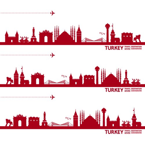 Set of country turkey culture and traditional Vector Image