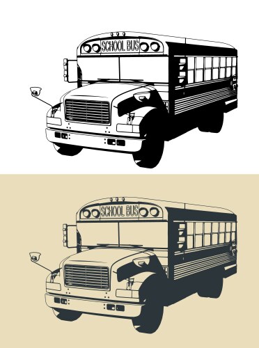 American style school bus Royalty Free Vector Image
