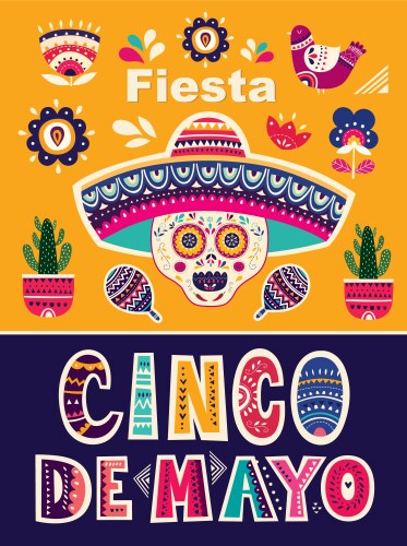 Cinco de mayo mexican holiday posters Royalty Free Vector