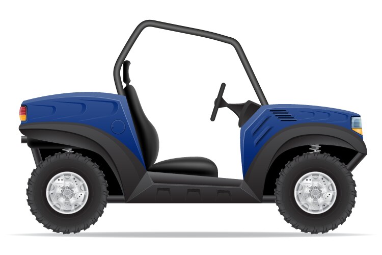 Cartoon smiling orange buggy car mascot Royalty Free Vector