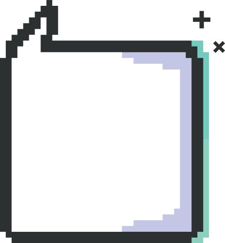 Empty pixelated comic bubble chat Royalty Free Vector Image