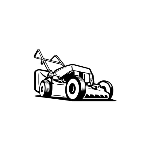 Lawn Mowing Black and White Vector Images (over 1,900)