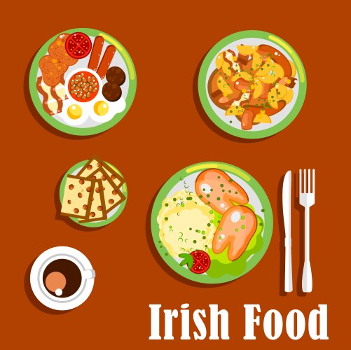 Traditional irish cuisine Royalty Free Vector Image