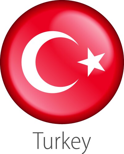 Turkey Flag Button Vector Images (over 1,000)