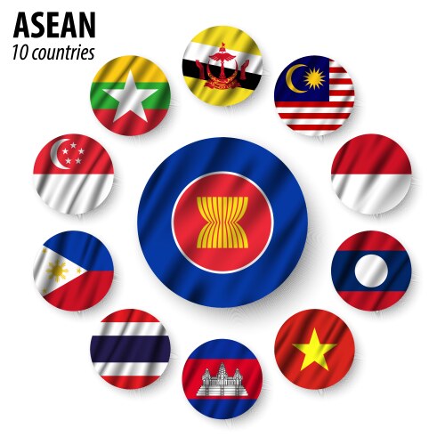 Asean Myanmar Logo Premium Vector | Schwedakong Landmark Of Myanmar.