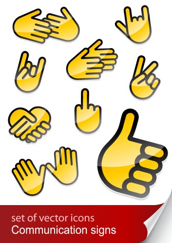 Body language concept icon Royalty Free Vector Image