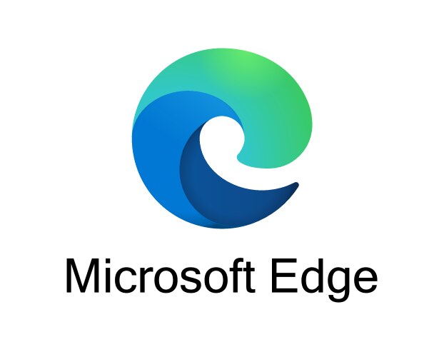 Microsoft edge browser brand logo symbol with name