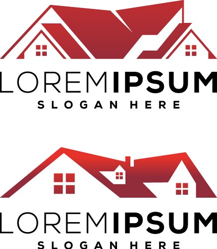 Home service logo designs Royalty Free Vector Image