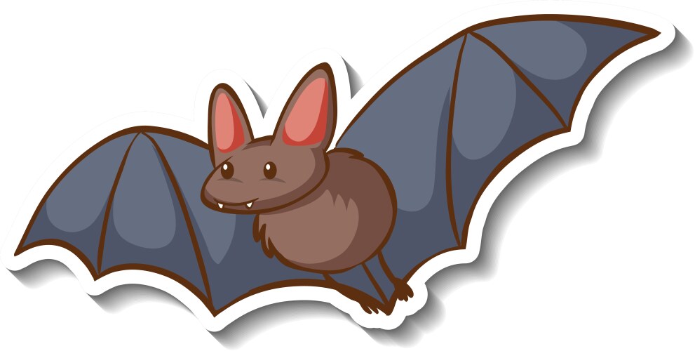 Little fruit bat cartoon animal Royalty Free Vector Image