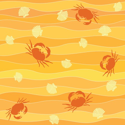 Collection images of red crab shell and pot Vector Image