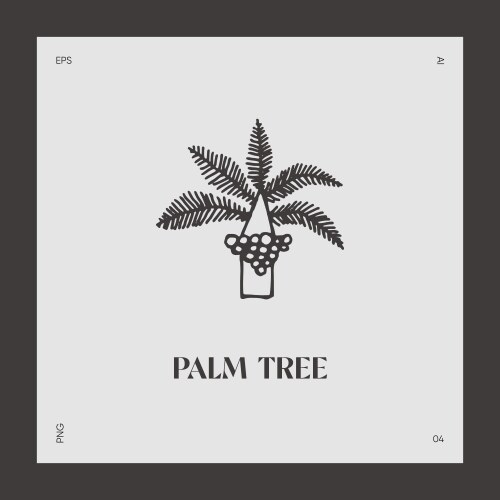 Brochure flyers template with palm tree Royalty Free Vector