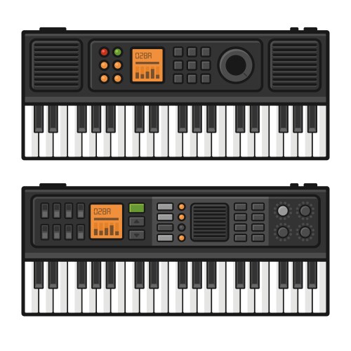 Simplified outline of a midi keyboard controller Vector Image