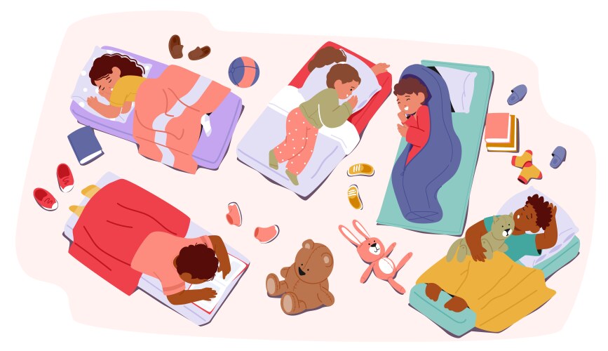 Children sleeping Royalty Free Vector Image - VectorStock