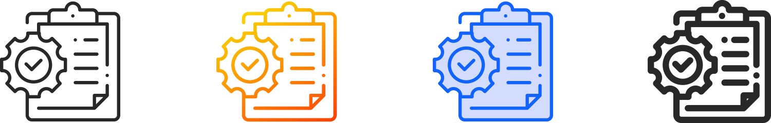 Check list iconthin linear gradient blue stroke Vector Image