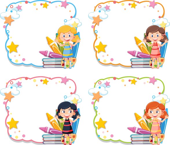 Reading Children Borders Vector Images (over 270)