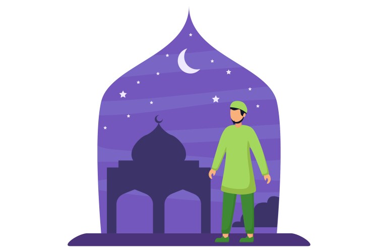 Ramadan flat design Royalty Free Vector Image - VectorStock