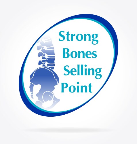 Strong bones concept icon Royalty Free Vector Image