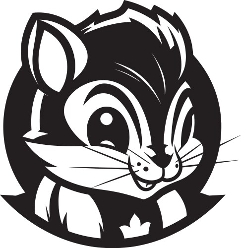 Chipmunk logo for branding Royalty Free Vector Image