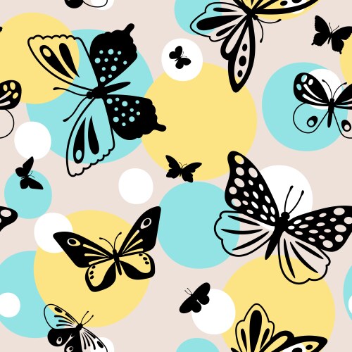 Cute seamless butterfly pattern Royalty Free Vector Image