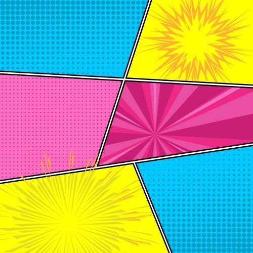 Colorful comics template Royalty Free Vector Image