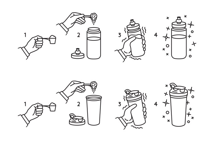 Protein Shaker Drawing Protein Shake Vector Images | Depositphotos