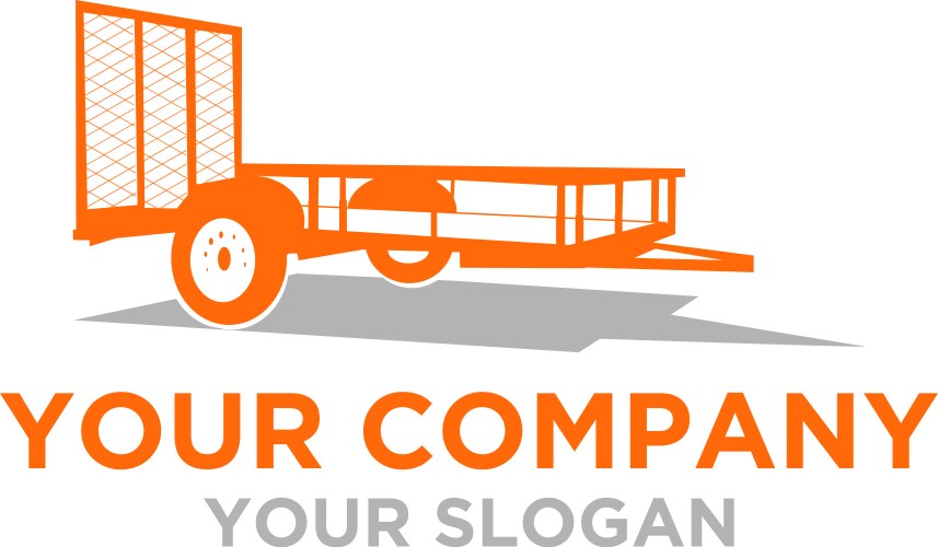 Tex trailers logo design Royalty Free Vector Image