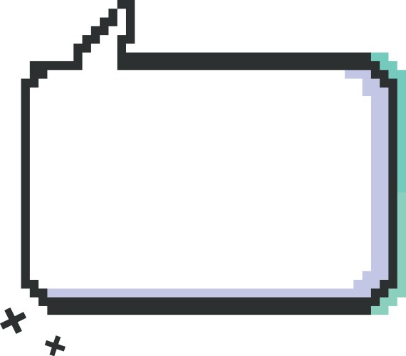 Empty pixelated comic bubble chat Royalty Free Vector Image